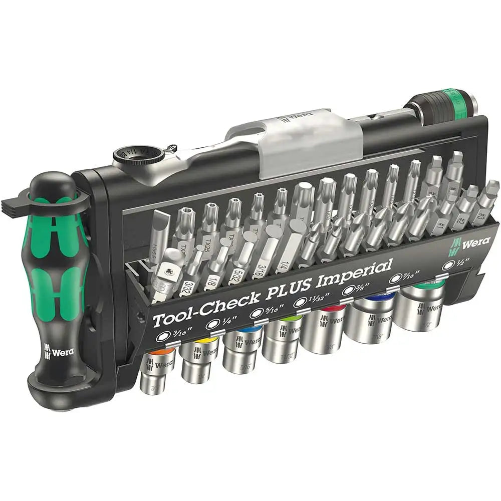 WERA 1/4" AF SCREWDRIVER & OFFSET IMPERIAL RATCHET SET - 39 PIECE WER0 ...