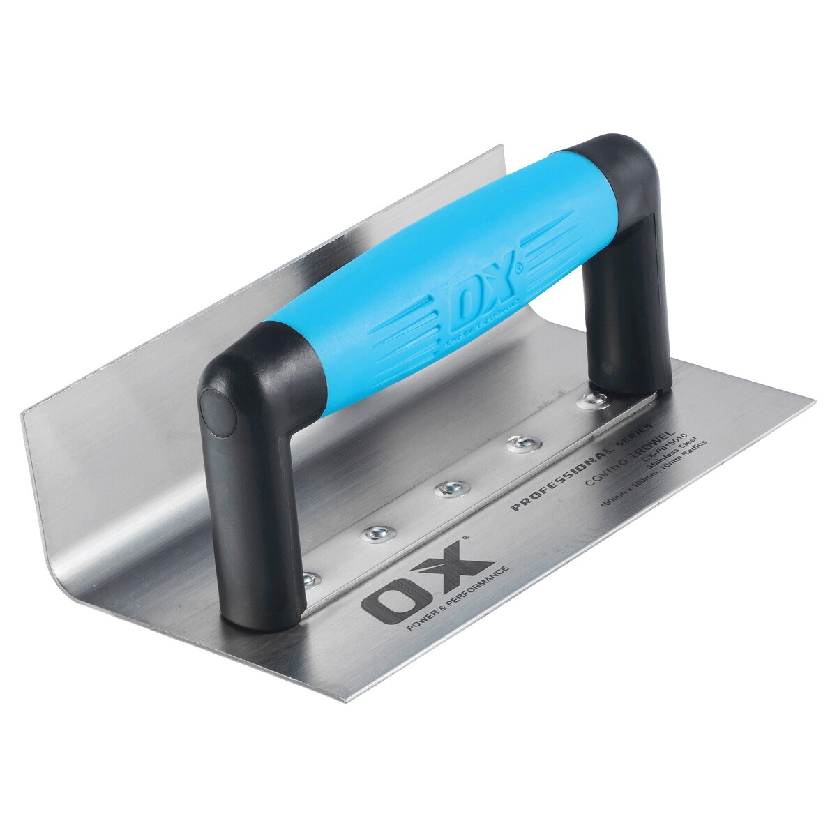 OX Professional 100 x 180mm (10r 50d) S/S Coving Trowel OX-P015010 ...